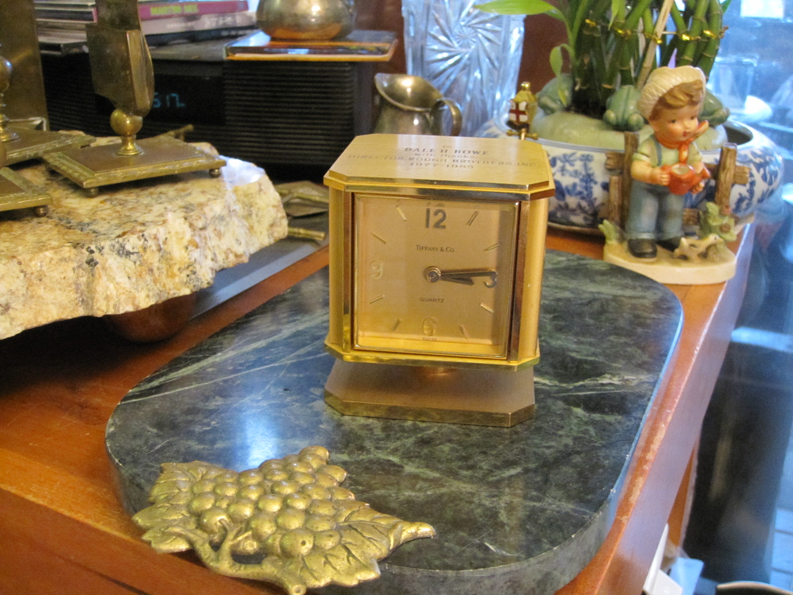 Tiffany & Co. Weather Station, Vintage Cube Clock Barometer