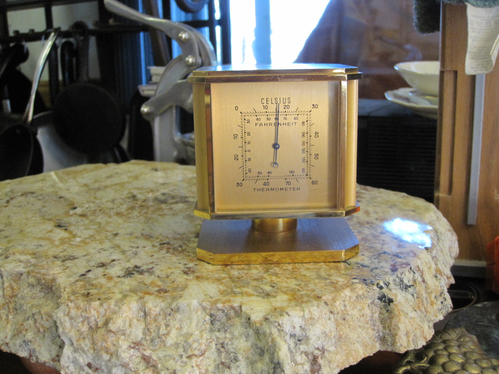 Tiffany & Co. Weather Station, Vintage Cube Clock Barometer
