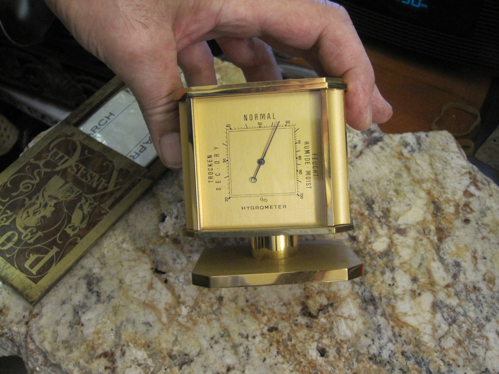 Tiffany & Co. Weather Station, Vintage Cube Clock Barometer