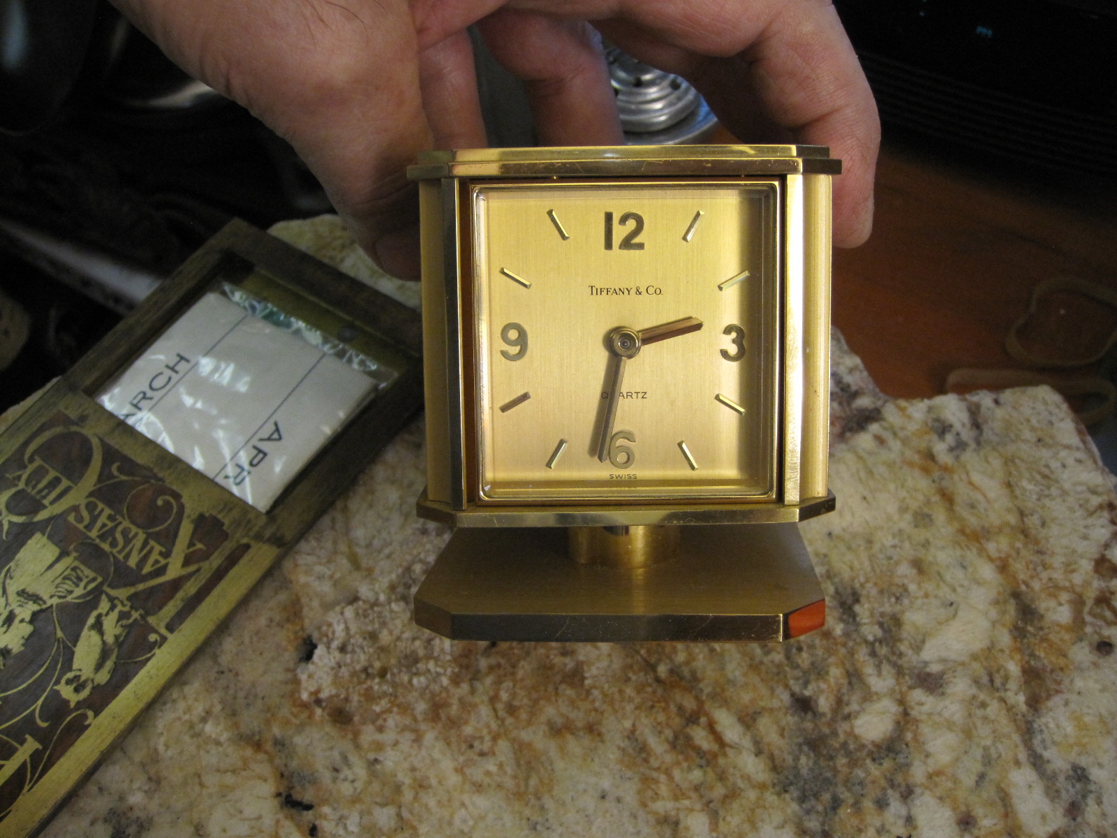 Tiffany & Co. Weather Station, Vintage Cube Clock Barometer
