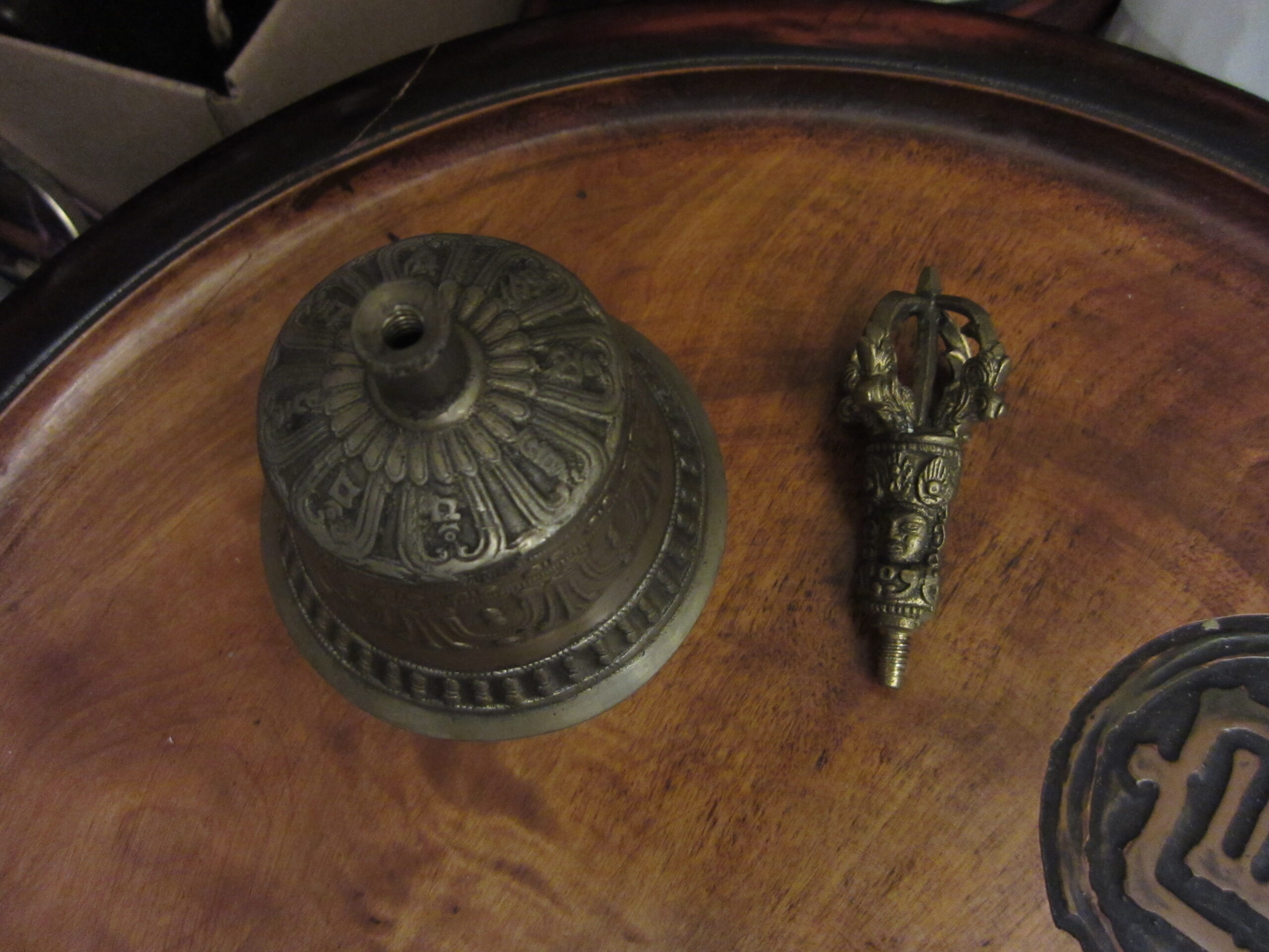 Fine Tibet Tibetan Bronze Temple Hand Bell