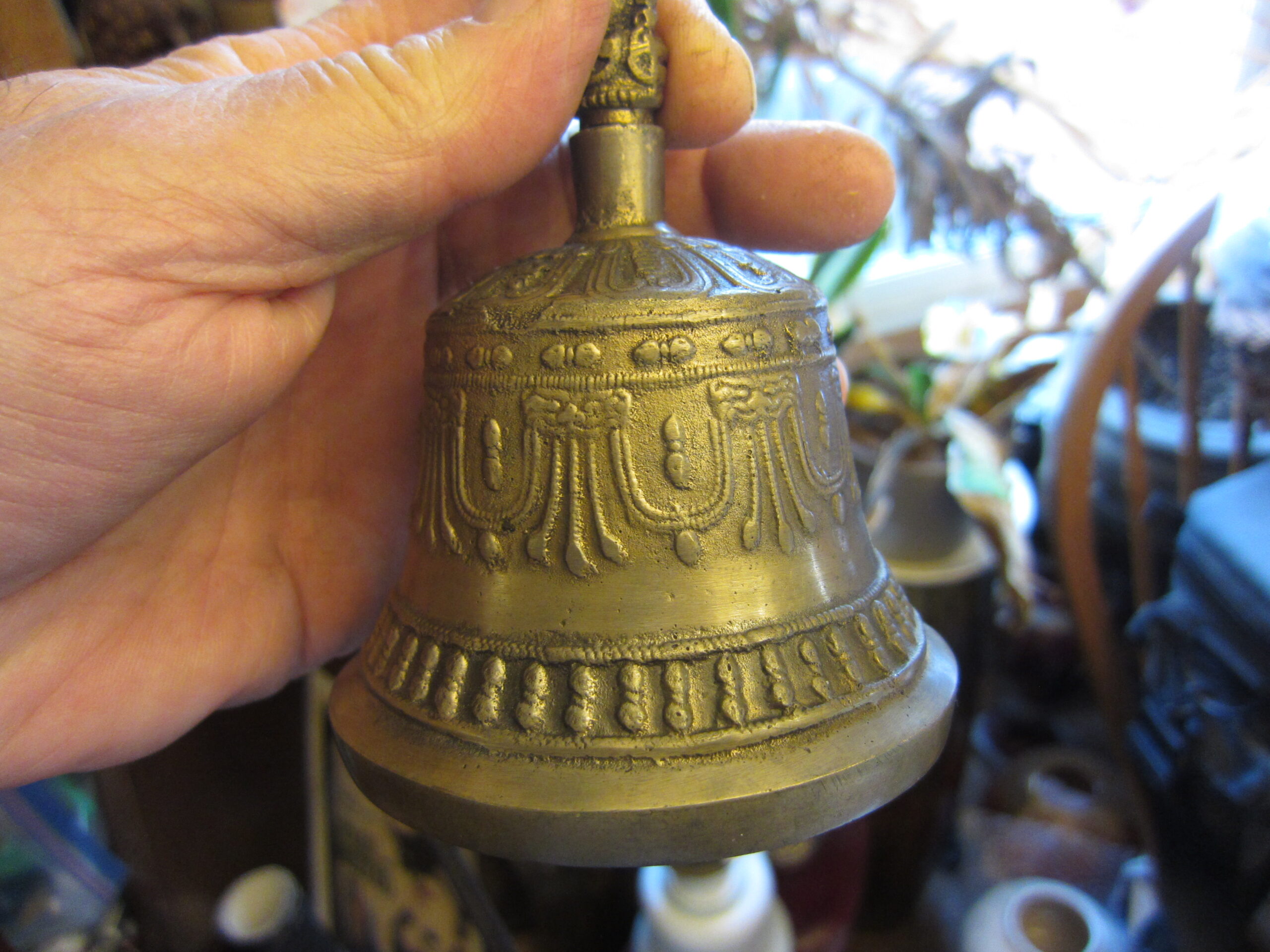 Fine Tibet Tibetan Bronze Temple Hand Bell