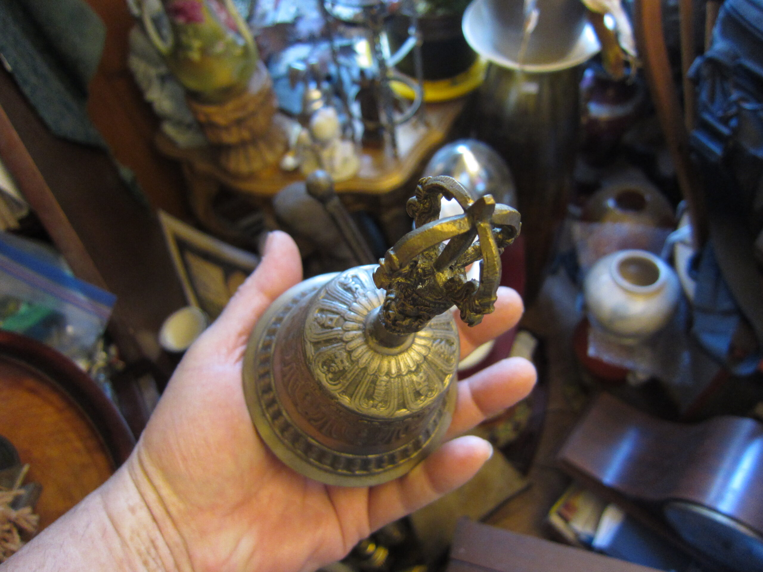 Fine Tibet Tibetan Bronze Temple Hand Bell
