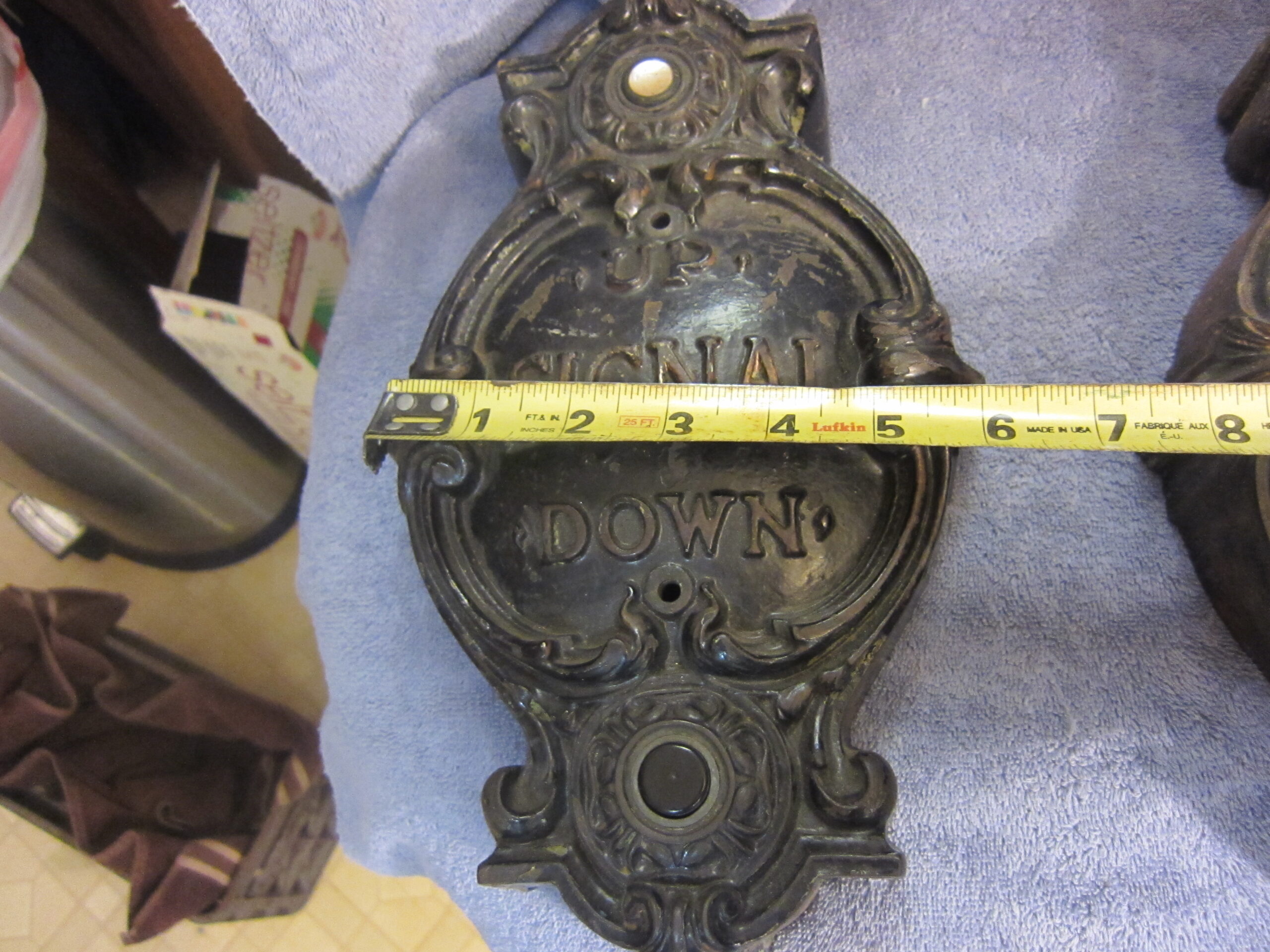 Antique Cast Iron Elevator Signal Push Button Call Boxes Salvaged