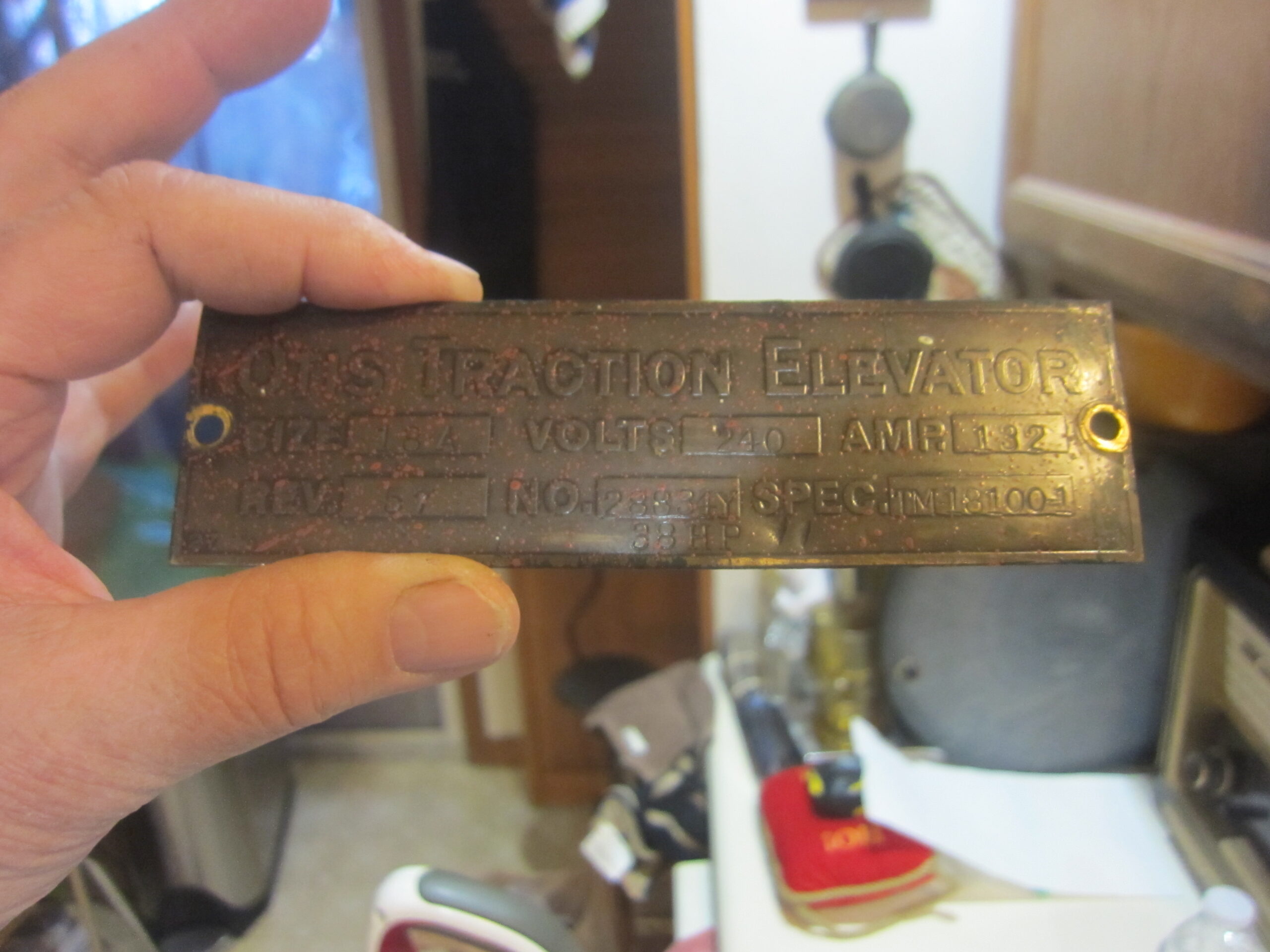 Otis Elevator Company Sign Historic Co Bronze Brass,