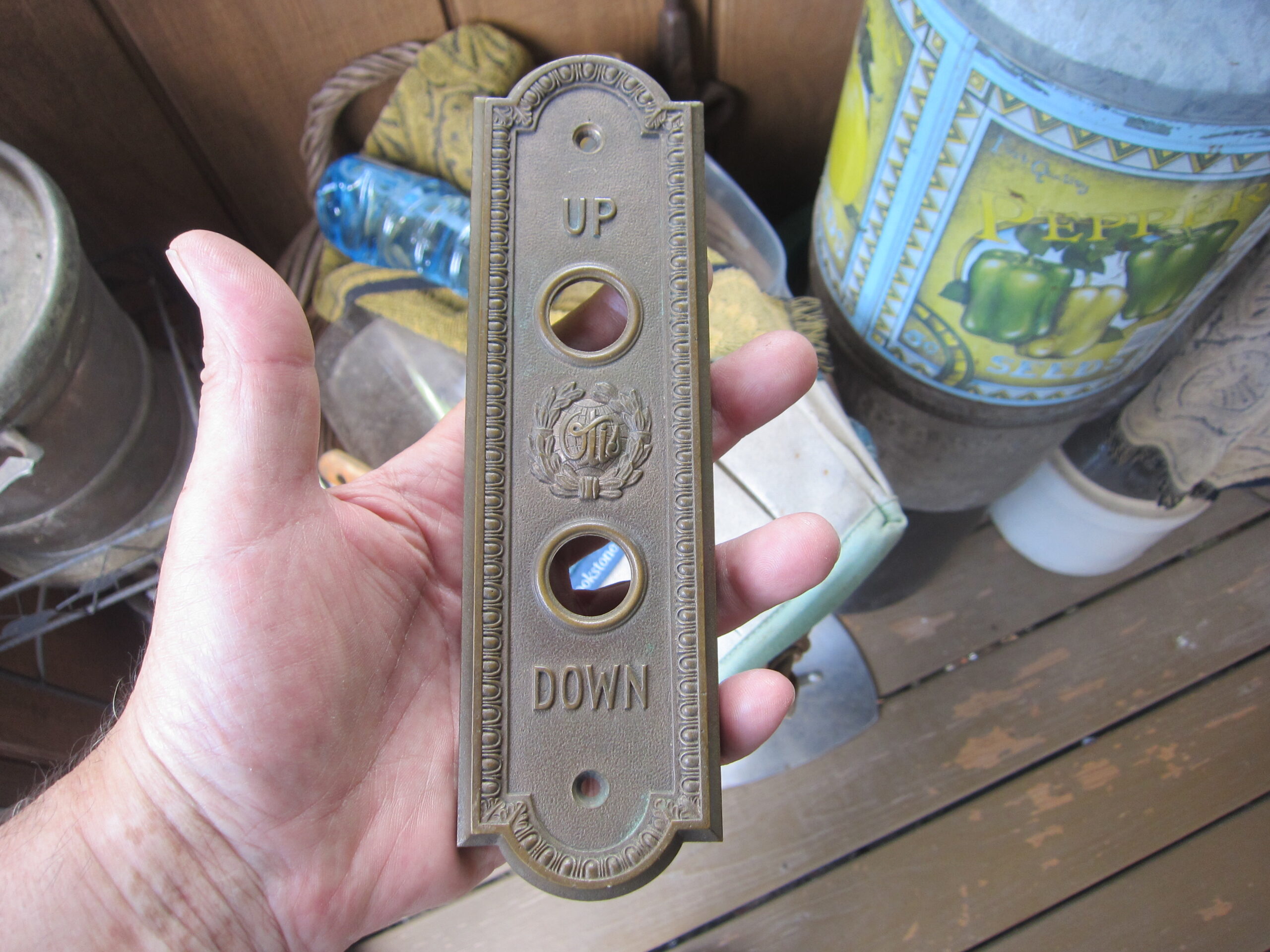 Otis Elevator Company Call Button, Historic Co, Bronze Brass,