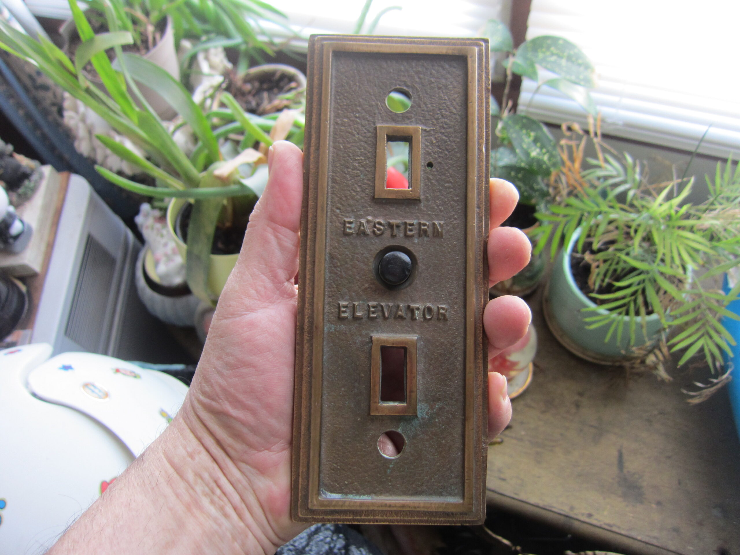 Early 20th Century Salvaged Eastern Elevator Car Call Button
