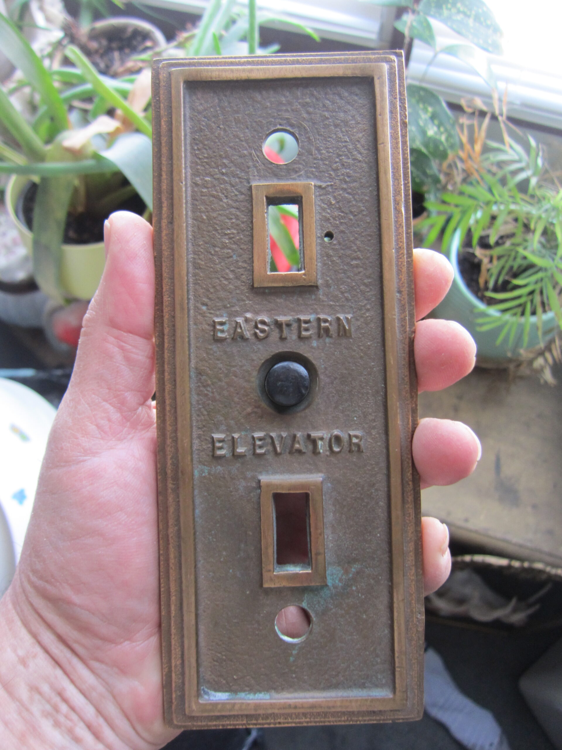 Early 20th Century Salvaged Eastern Elevator Car Call Button
