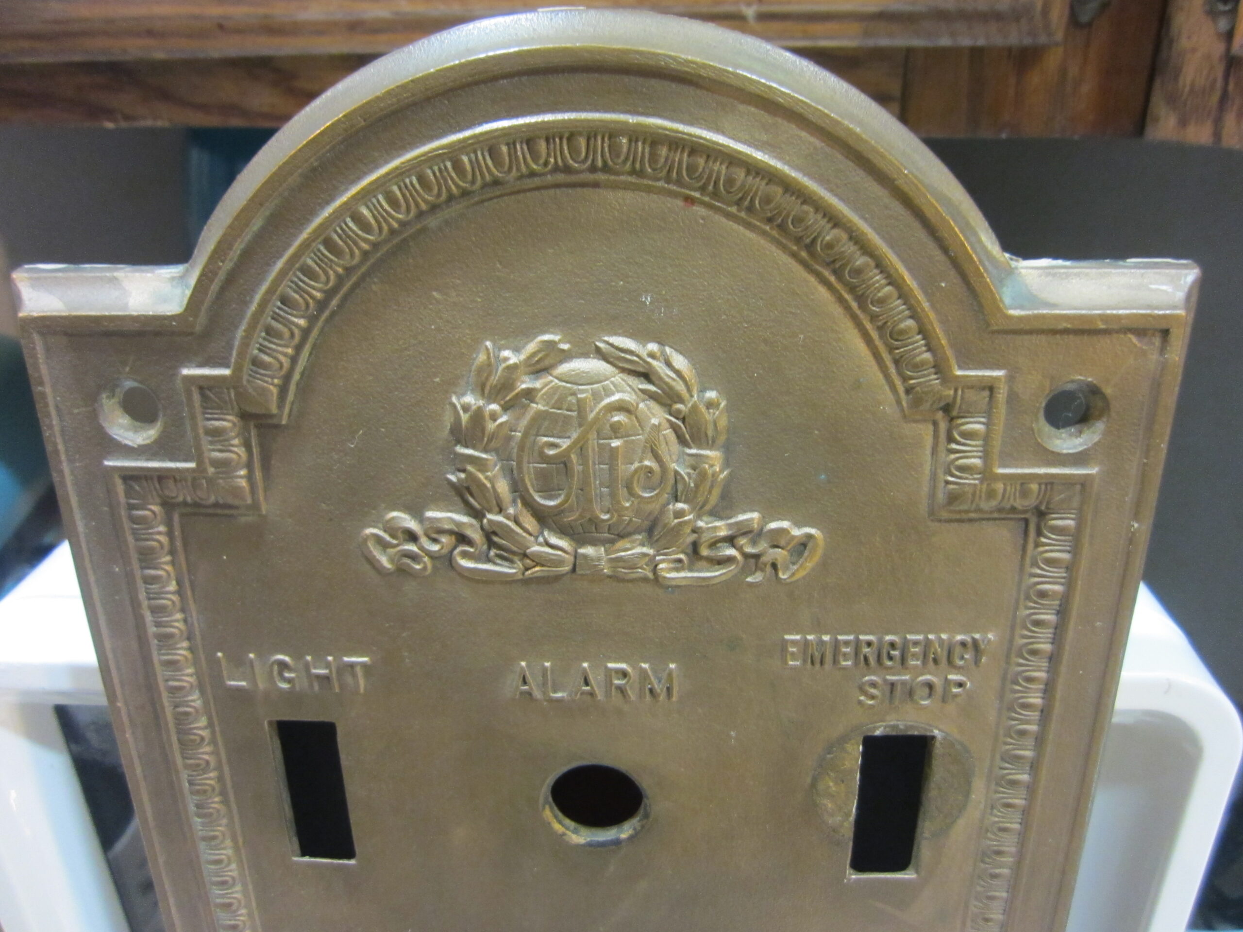 Otis Elevator Company Control Panel Historic Co Bronze Brass