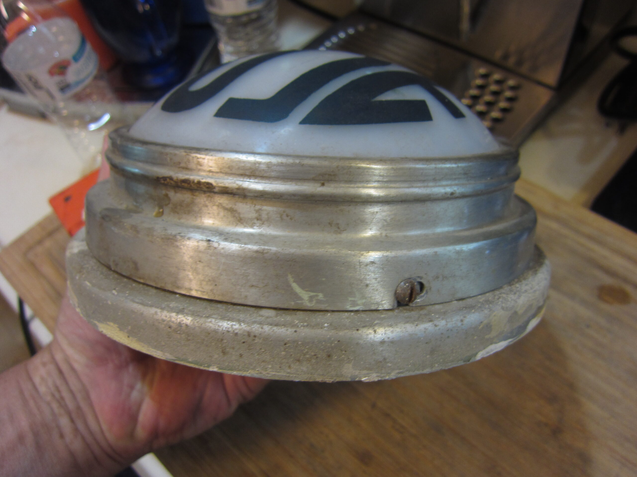 1930's Cast Brass Illuminated Wall-Mount Theater Hose Light