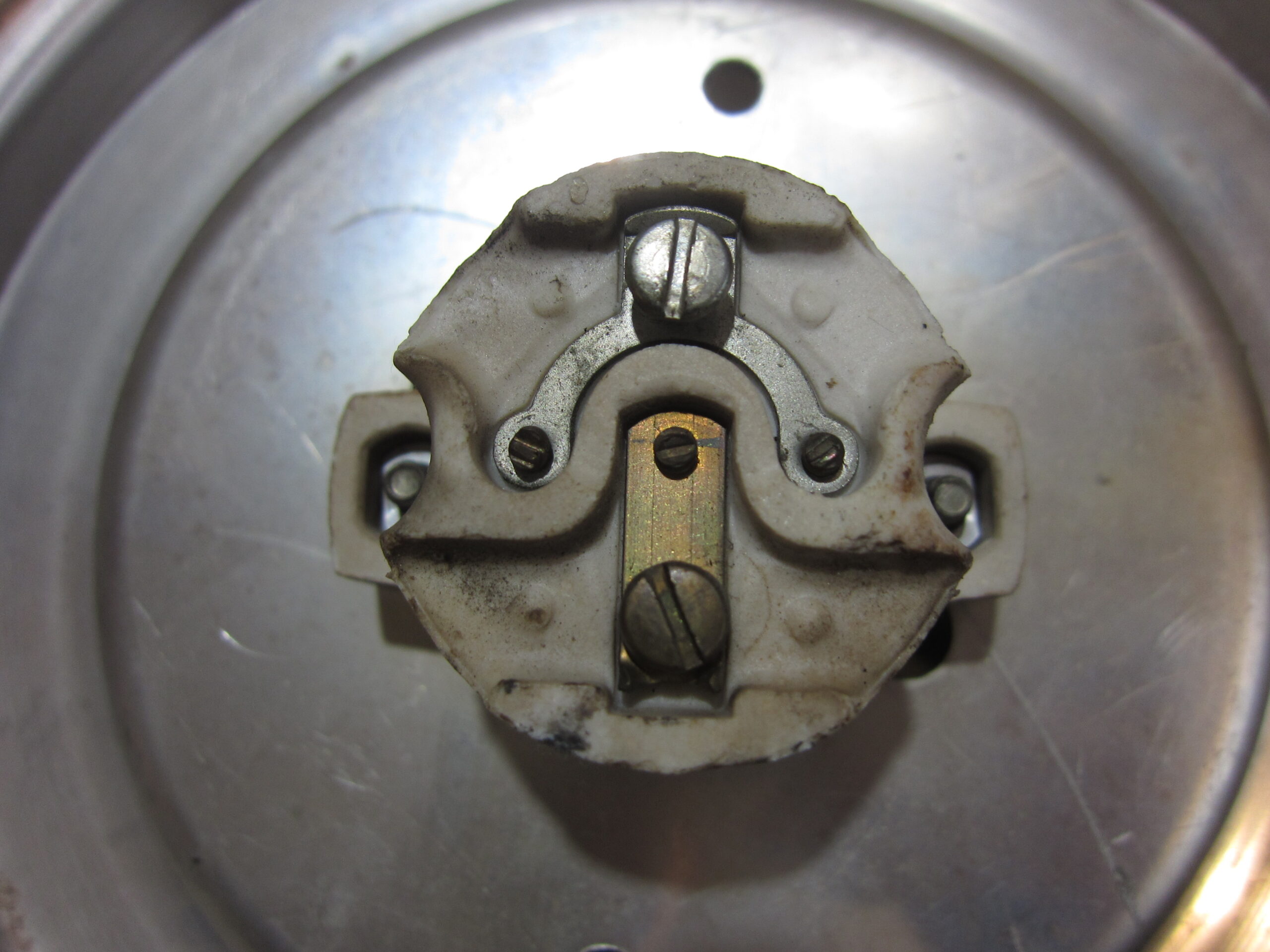 1930's Cast Brass Illuminated Wall-Mount Theater Hose Light