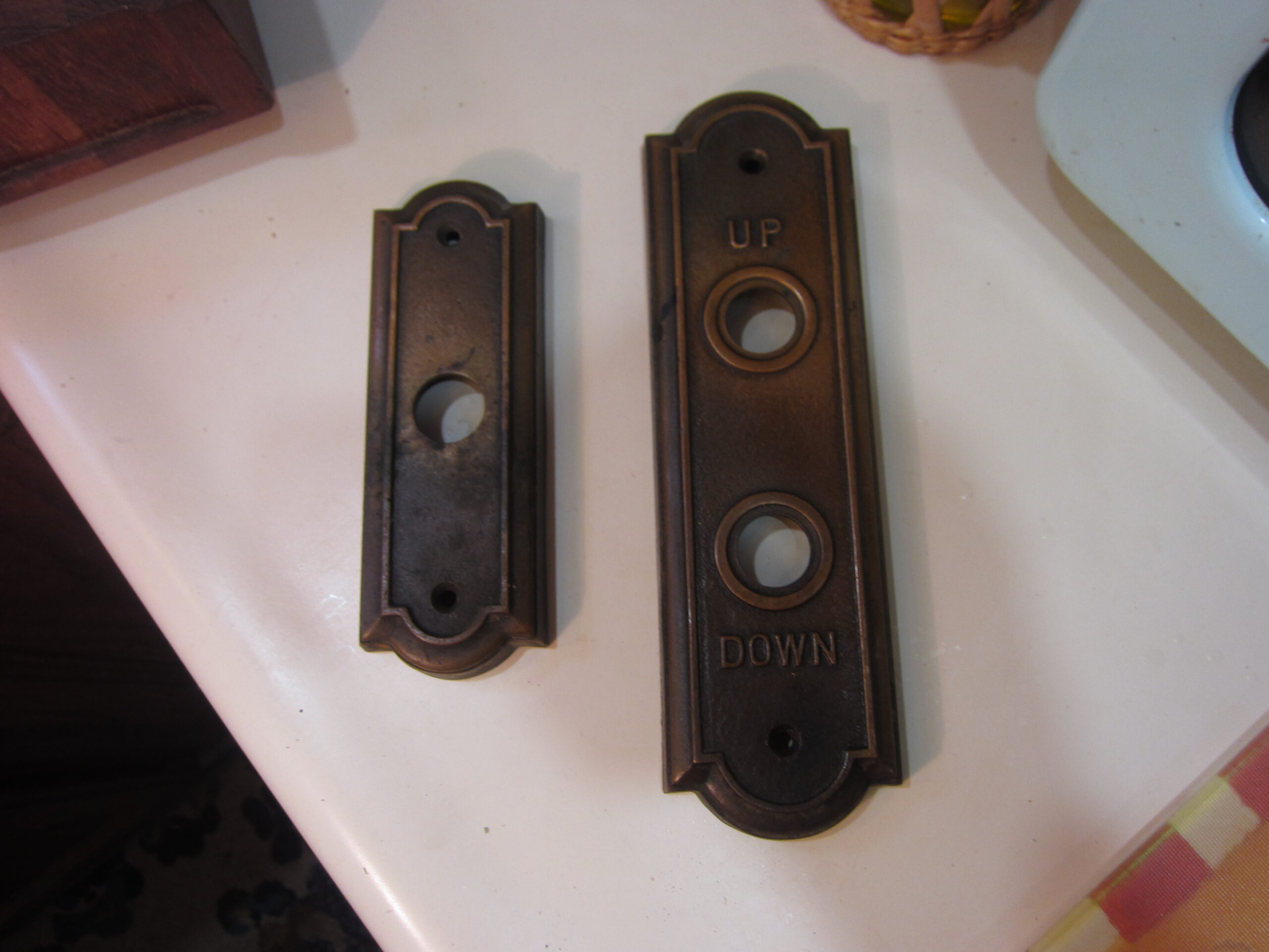 1920s Elevator Company Call Button, Historic Co, Bronze Brass,