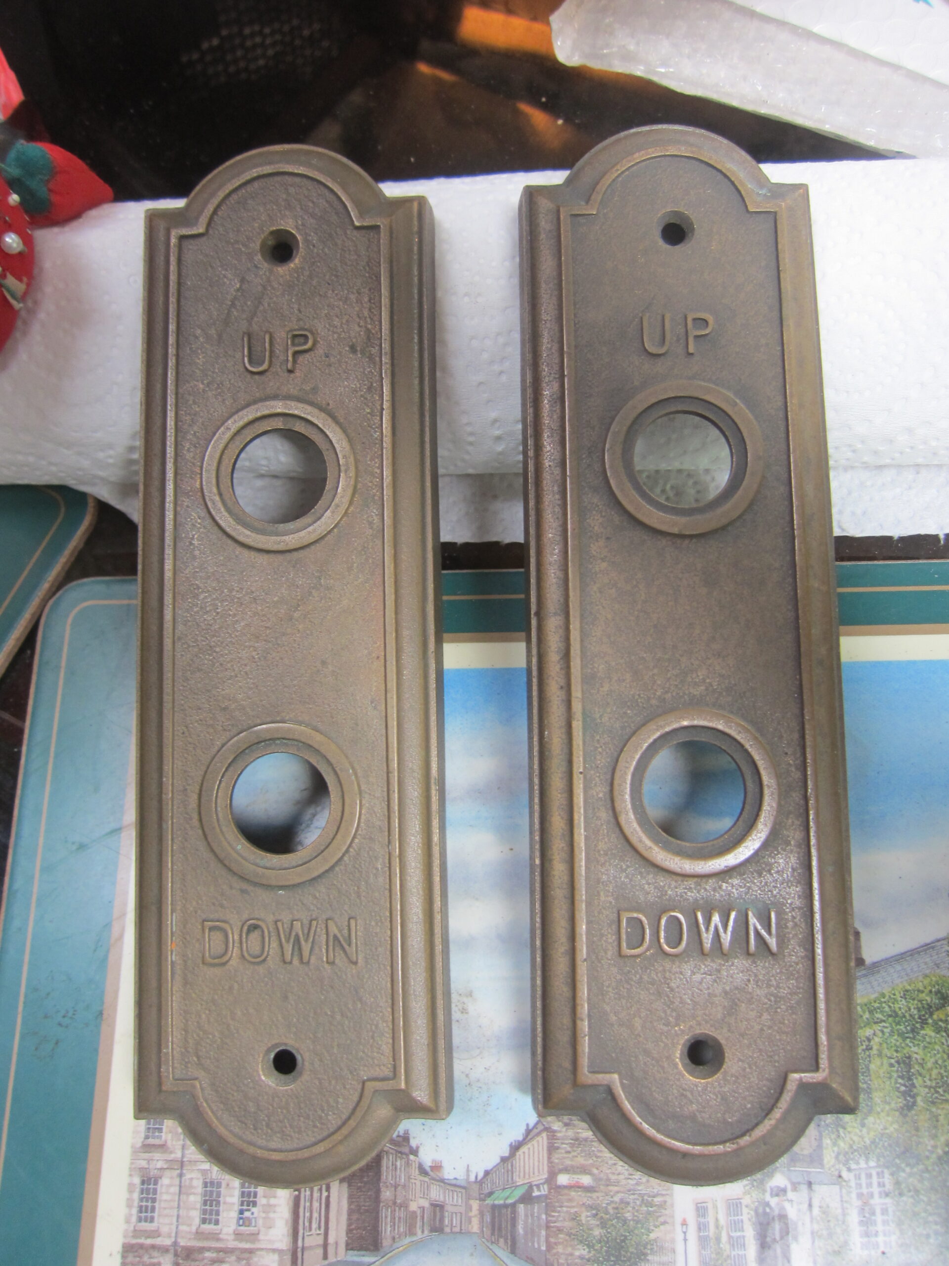 1920s Elevator Company Call Button, Historic Co, Bronze Brass,